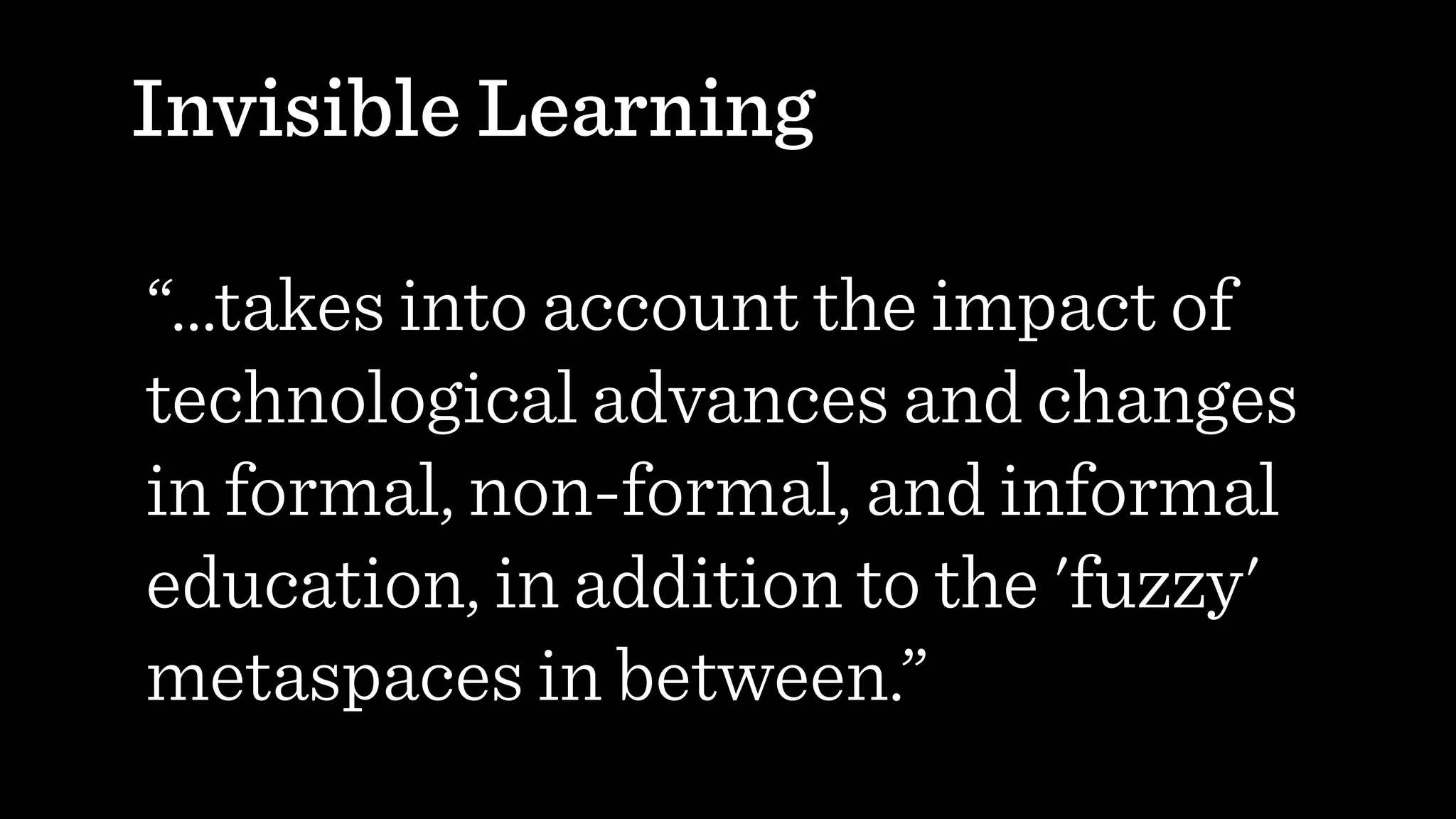 A theory for invisible learning | PDF