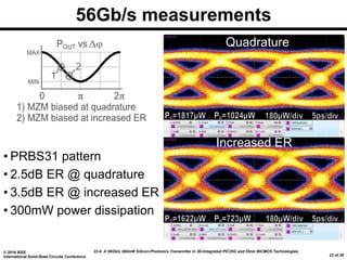 A 56Gb/s 300mW Silicon-Photonics Transmitter in 3D-Integrated PIC25G ...
