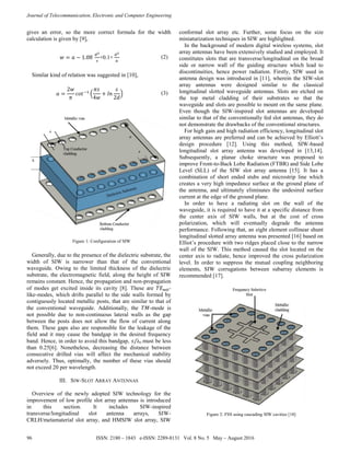 SUBSTRATE INTEGRATED WAVEGUIDE BASED ANTENNA AND ARRAY ----REVIEW | PDF