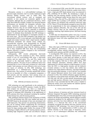 SUBSTRATE INTEGRATED WAVEGUIDE BASED ANTENNA AND ARRAY ----REVIEW | PDF