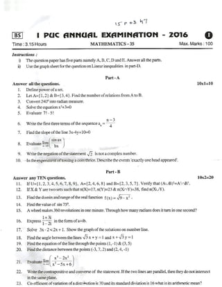 Karnataka PUC Question Papers | PDF