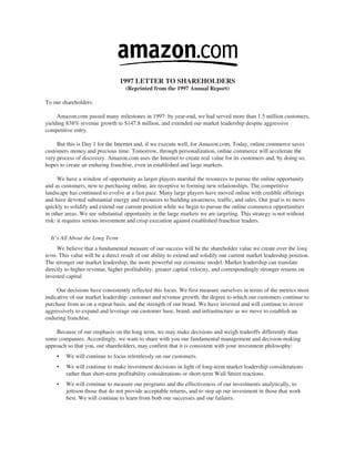 Jeff Bezos' 2016 Letter to Amazon Shareholders | PDF