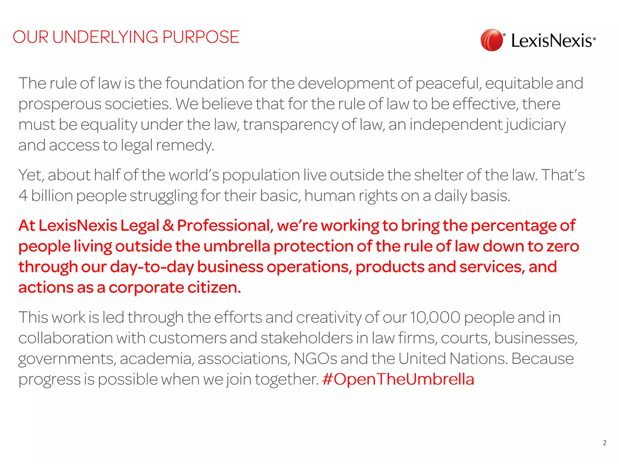 2016 LexisNexis Rule of Law Initiatives Around the Globe | PPT