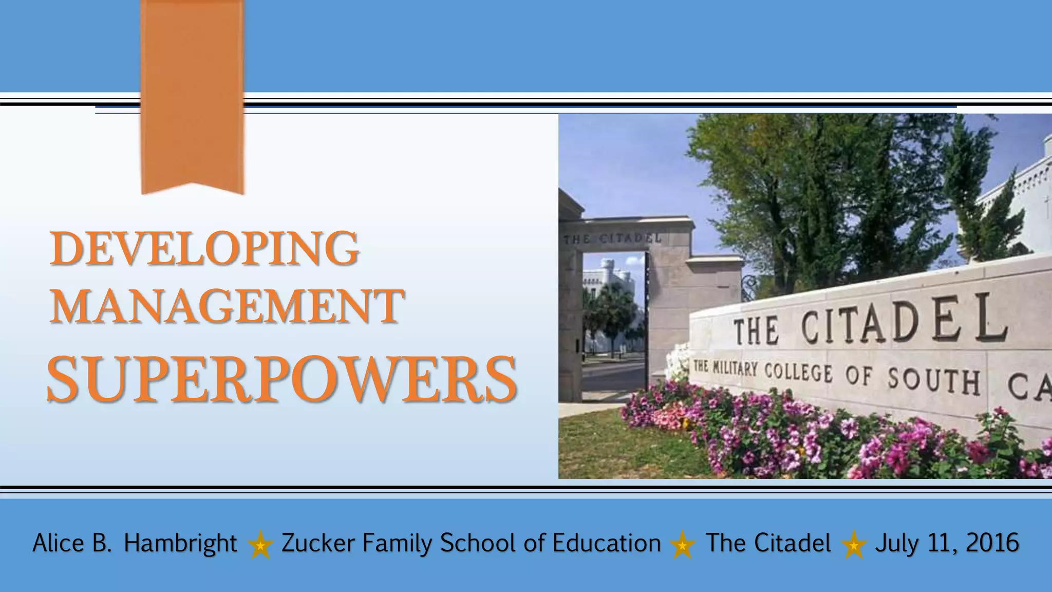 Developing Management Superpowers | PPT