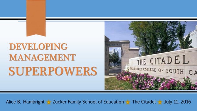 Developing Management Superpowers | PPT