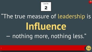 2016 Masterminds — 21 Laws — 2 The Law of Influence | PDF