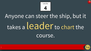 2016 Masterminds — 21 Laws — 4 The Law of Navigation | PDF