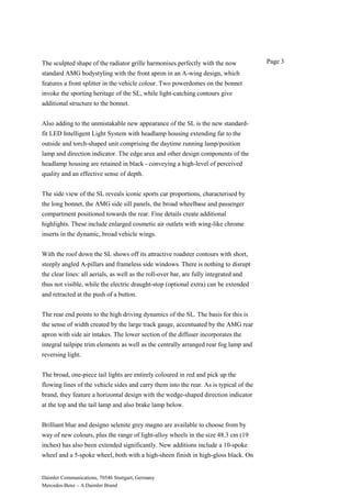 2016 mercedes benz sl specifications released | PDF