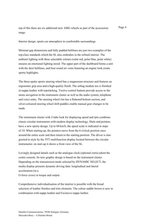 2016 mercedes benz sl specifications released | PDF