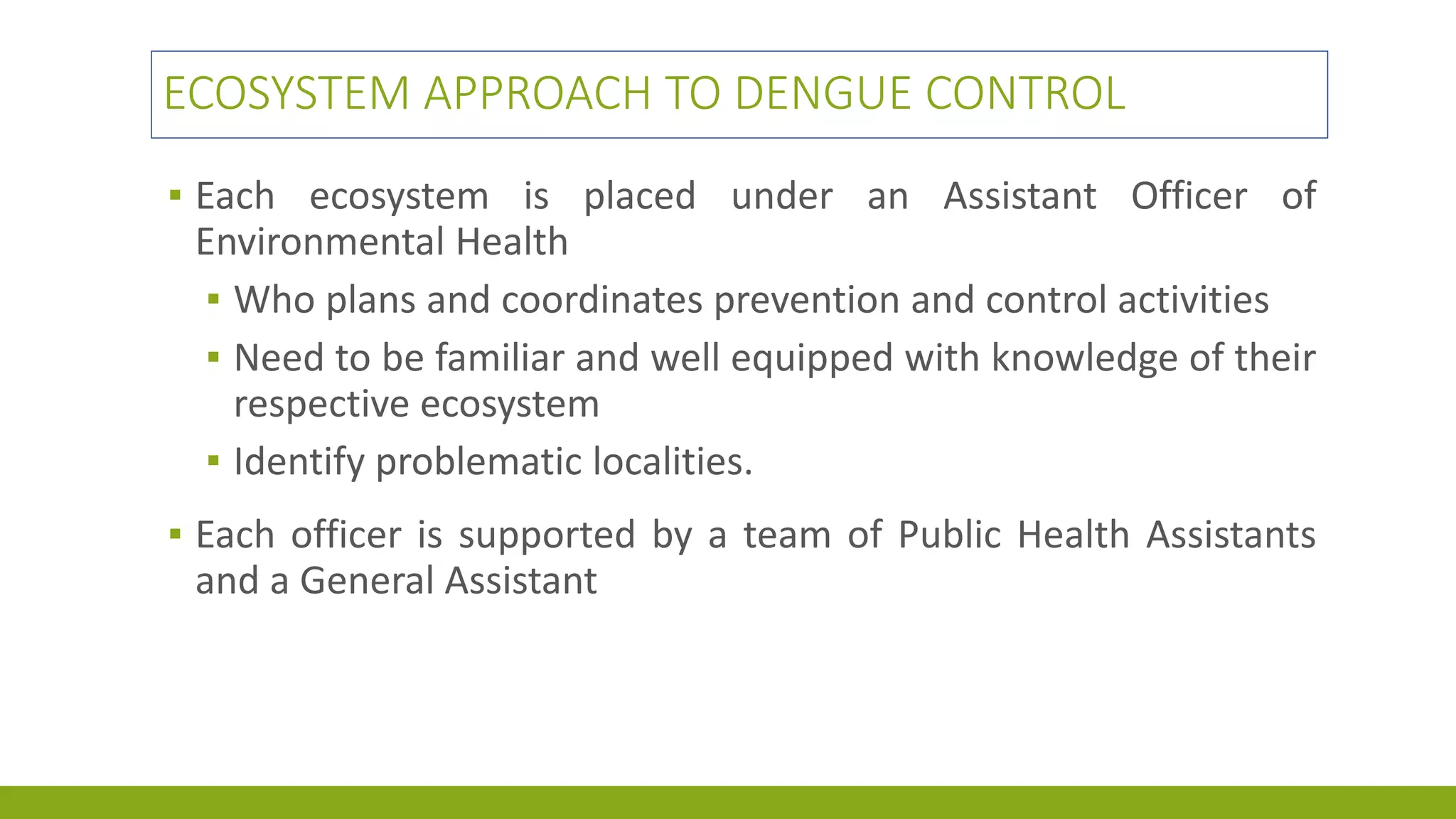 Ecosystem approach to dengue control | PDF