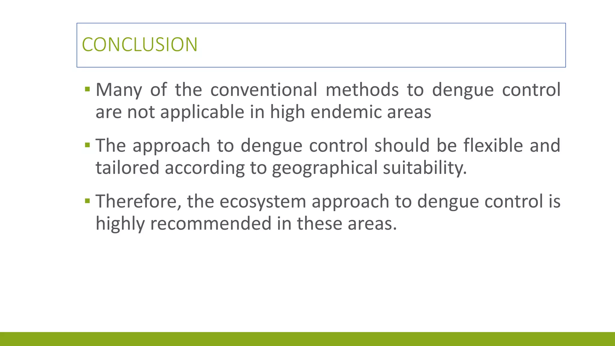Ecosystem approach to dengue control | PDF