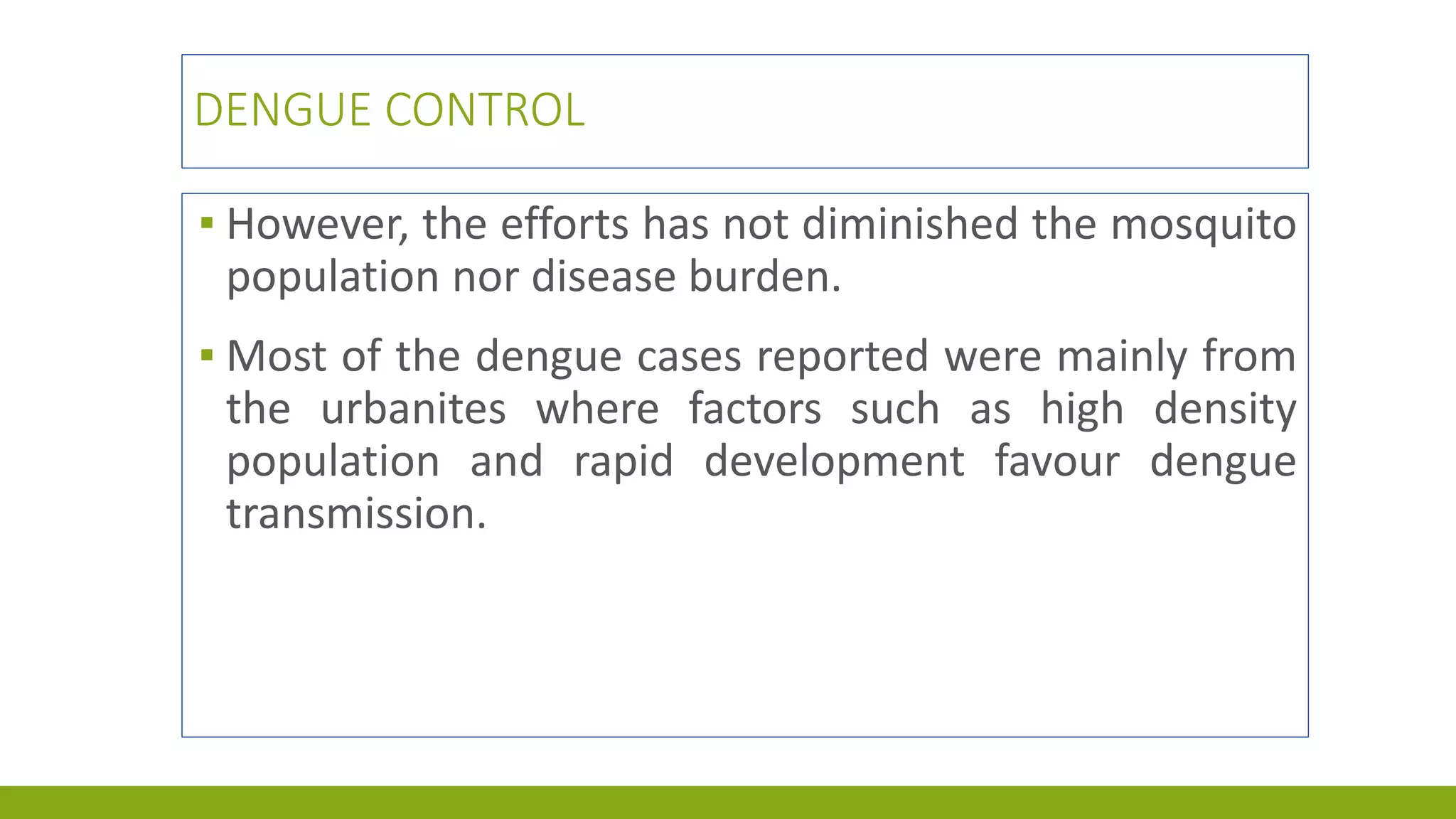 Ecosystem approach to dengue control | PPT
