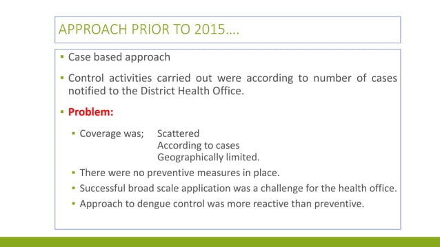 Ecosystem approach to dengue control | PPT