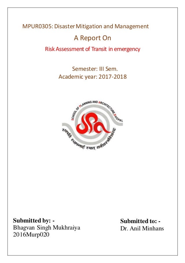 Risk Assessment of Transit in emergency