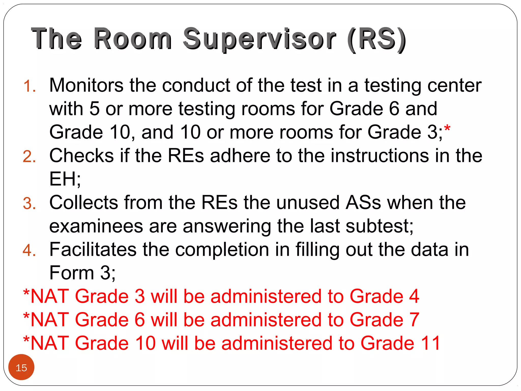 2016 nat test admin guidelines[1] | PPT