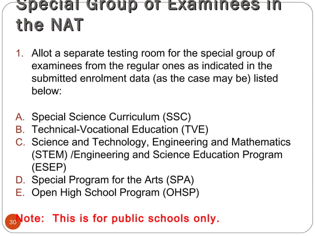 2016 nat test admin guidelines[1] | PPT