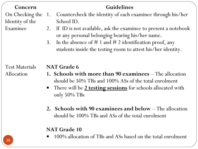 2016 nat test admin guidelines[1] | PPT