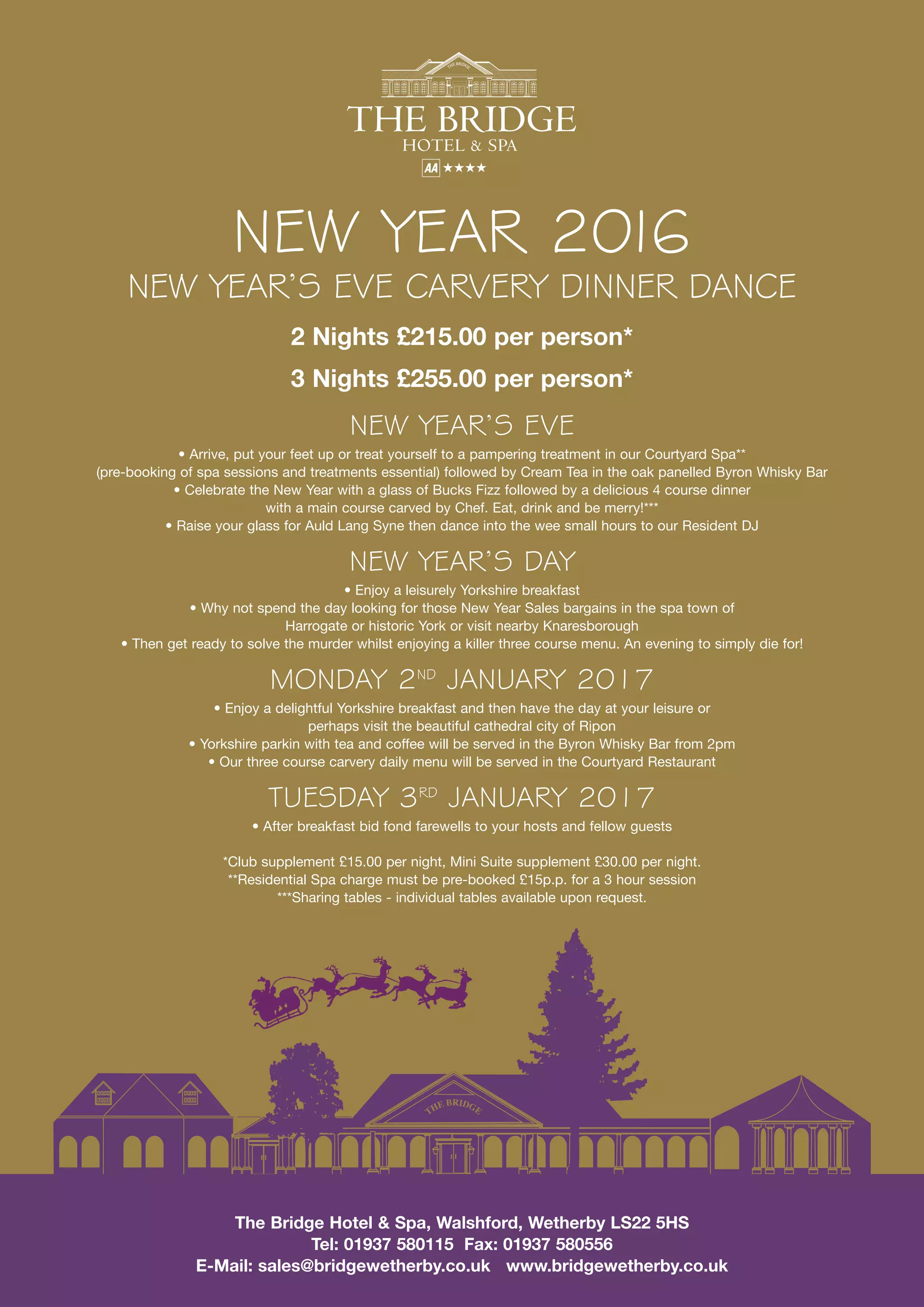 2016 New Year's Eve Packages
