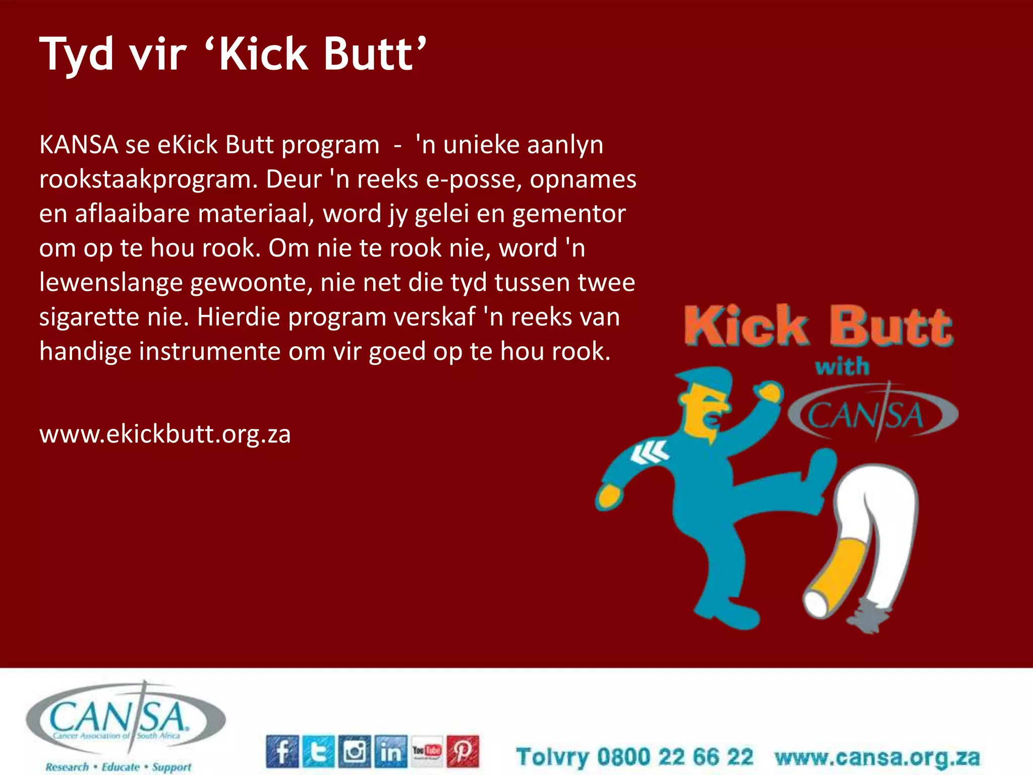 CANSA Ken die Gevare van Rook 2016 (Afrikaans) | PPTX