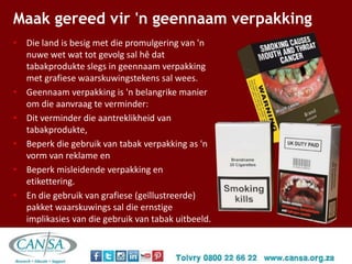 CANSA Ken die Gevare van Rook 2016 (Afrikaans) | PPTX