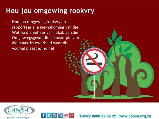 CANSA Ken die Gevare van Rook 2016 (Afrikaans)