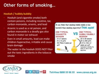 CANSA - Know the Dangers behind the Smoke 2016 | PPTX