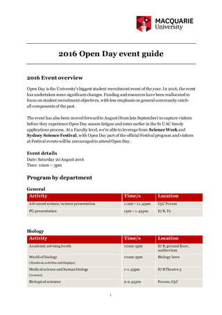 2016 open day event guide | DOCX