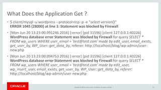 2016 oSC MySQL Firewall | PPTX
