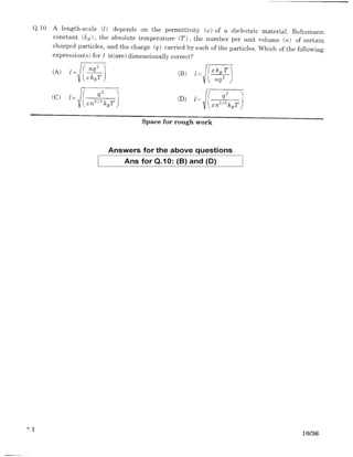 IIT-JEE Advanced 2016 Question Paper 1 | PDF | Free Download