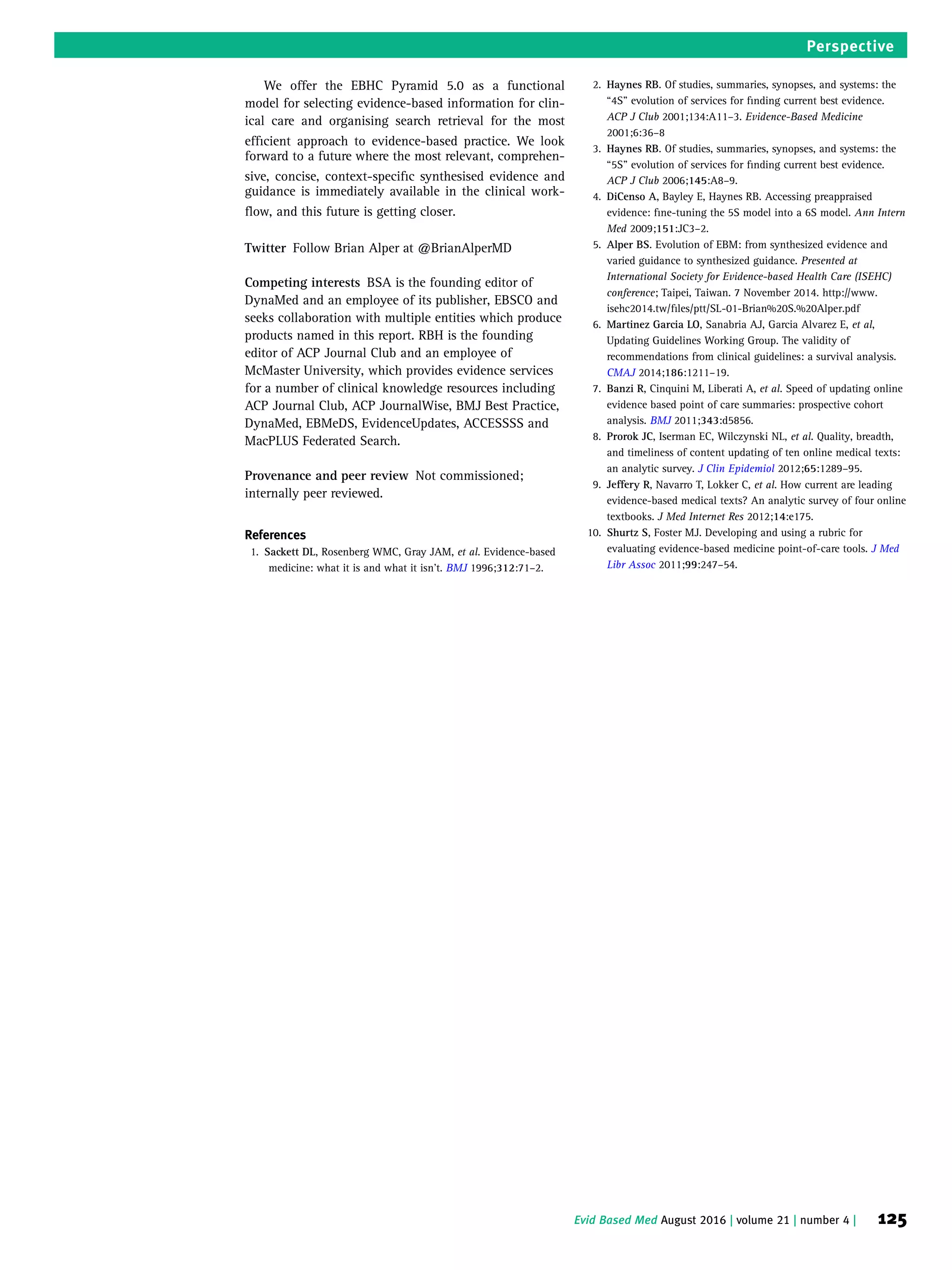 Pirámide de las "5S" de Alper y Haynes_2016 | PDF