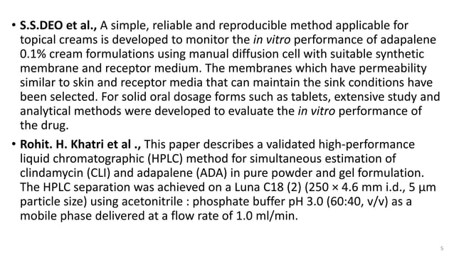 HPLC METHOD ADAPALENE & BENZOYL PEROXIDE | PPTX