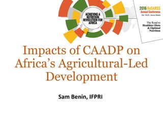 Tracking Key CAADP Indicators and Implementation | PPTX