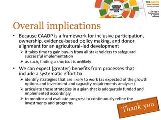 Tracking Key CAADP Indicators and Implementation | PPTX