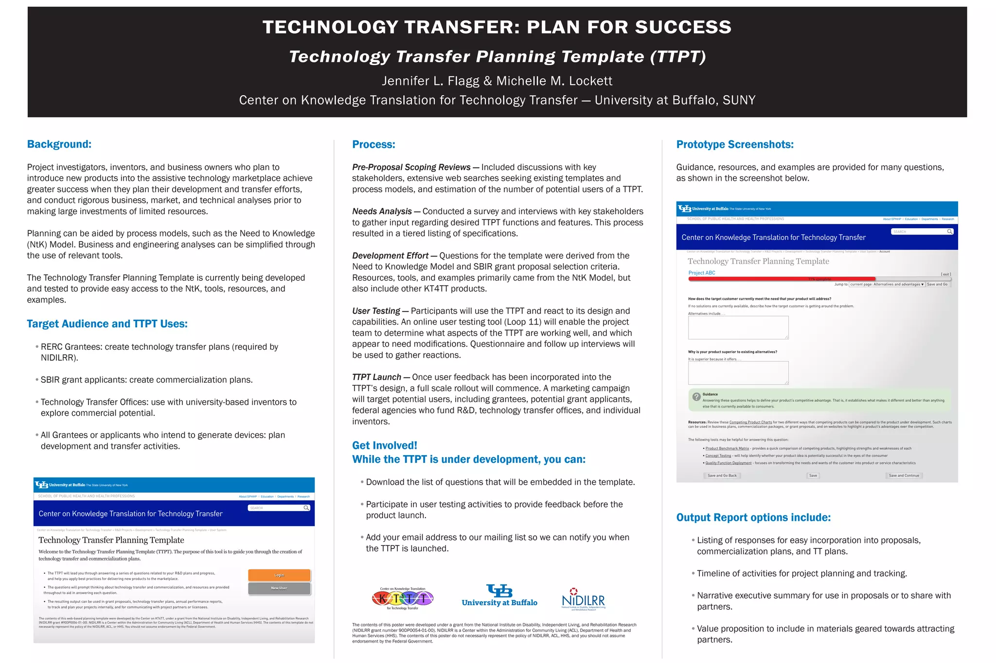 Technology Transfer Planning Template- poster | PDF