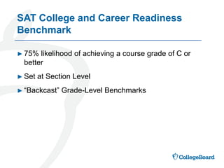 Redesigned SAT Suite of Assessments: Scoring and Reports | PPT
