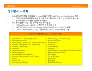2016 scival_연구경향 분석과 연구자 성과 분석 매뉴얼 | PPT