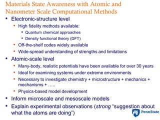 Role of Atomic-Scale Modeling in Materials Design Discovery. | PPT