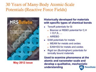 Role of Atomic-Scale Modeling in Materials Design Discovery. | PPT