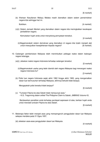 Soalan Kertas 2. Trial Melaka 2016 | DOC