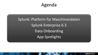 SplunkLive! Splunk Enterprise 6.3 - Data On-boarding | PPT
