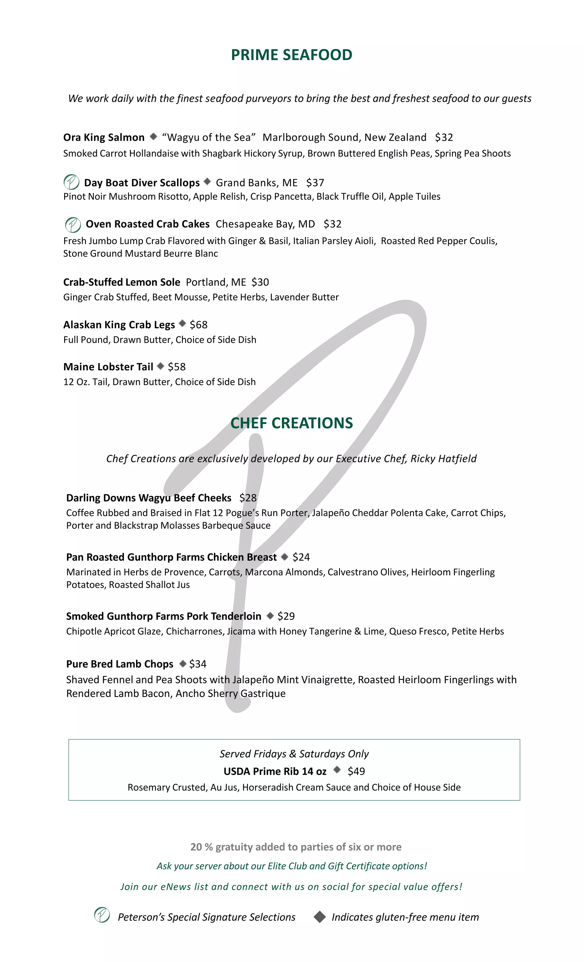 2016 spring summer peterson's dinner menu | PDF | Bars & Restaurants ...