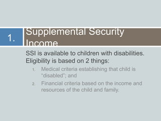 Social Security For Children with Disabilities | PPTX