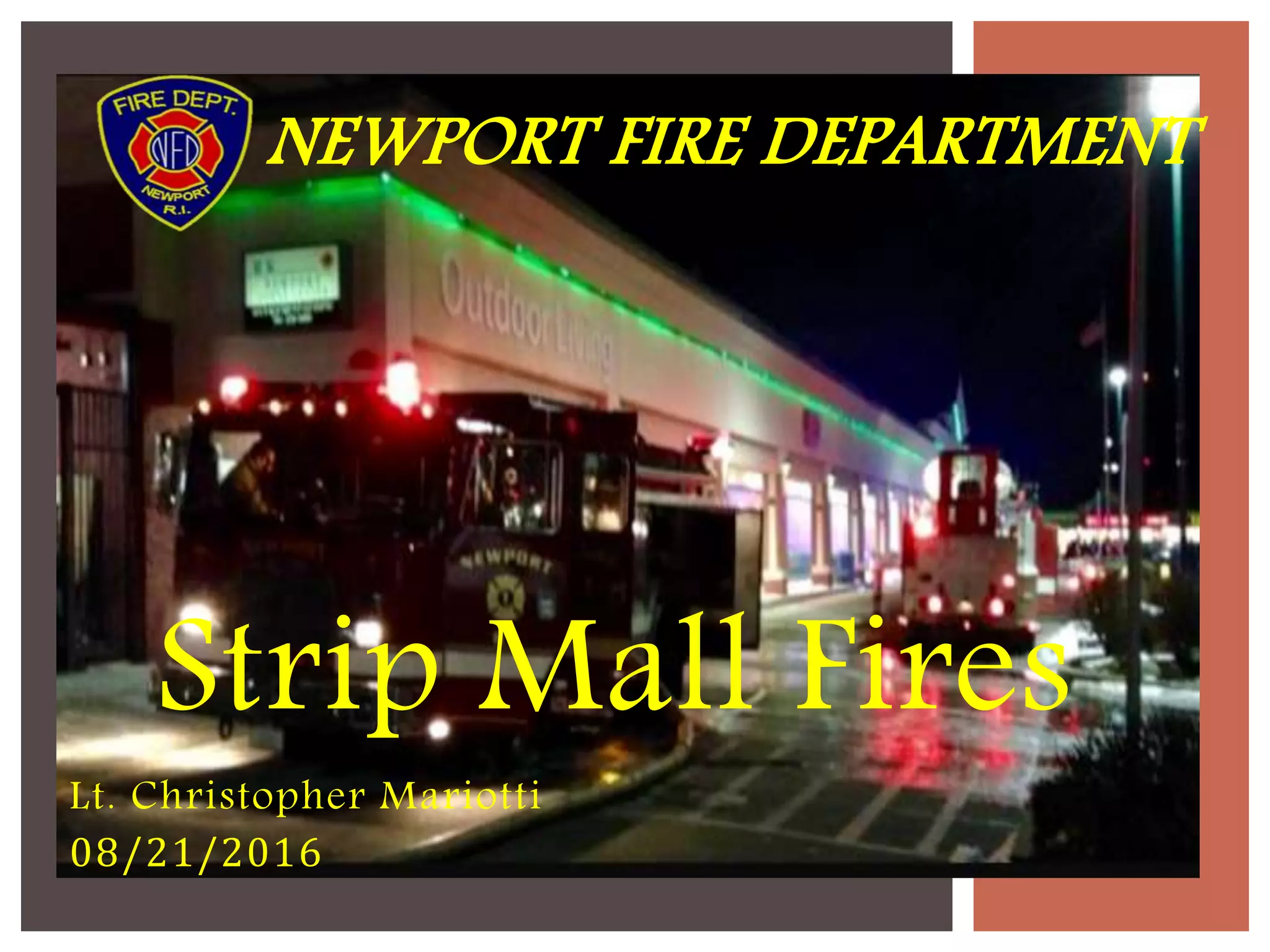 Strip Mall Fire Tactics & Strategies | PPSX