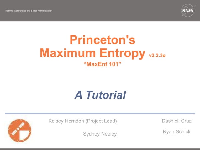 Princeton's Maximum Entropy Tutorial | PPTX
