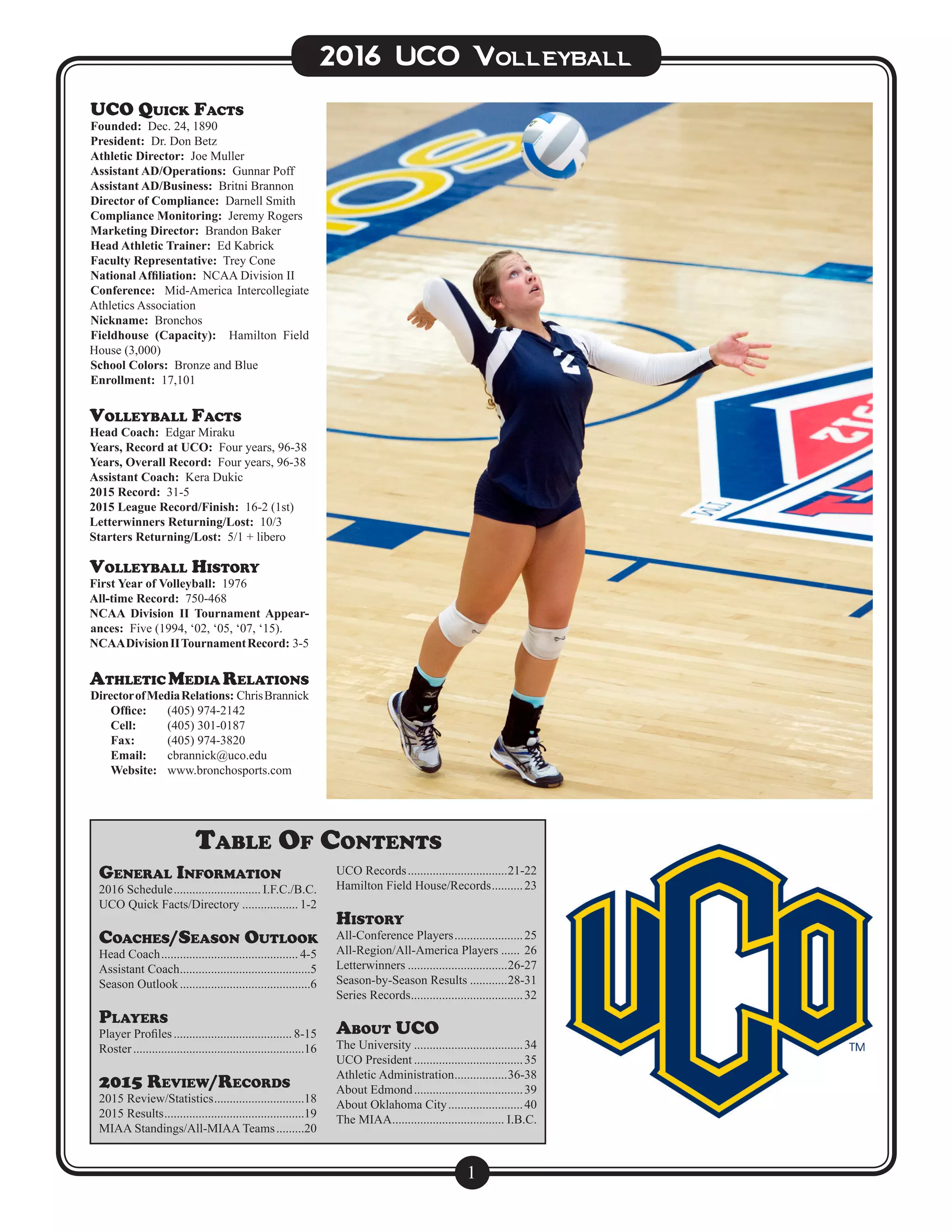 2016 Volleyball Media Guide | PDF