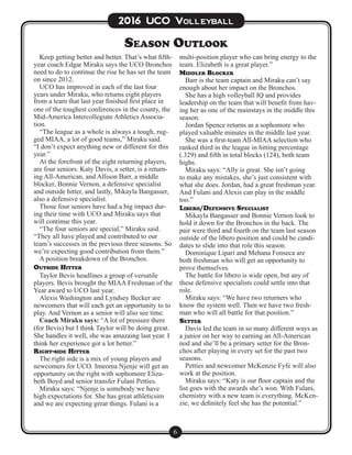 2016 Volleyball Media Guide | PDF