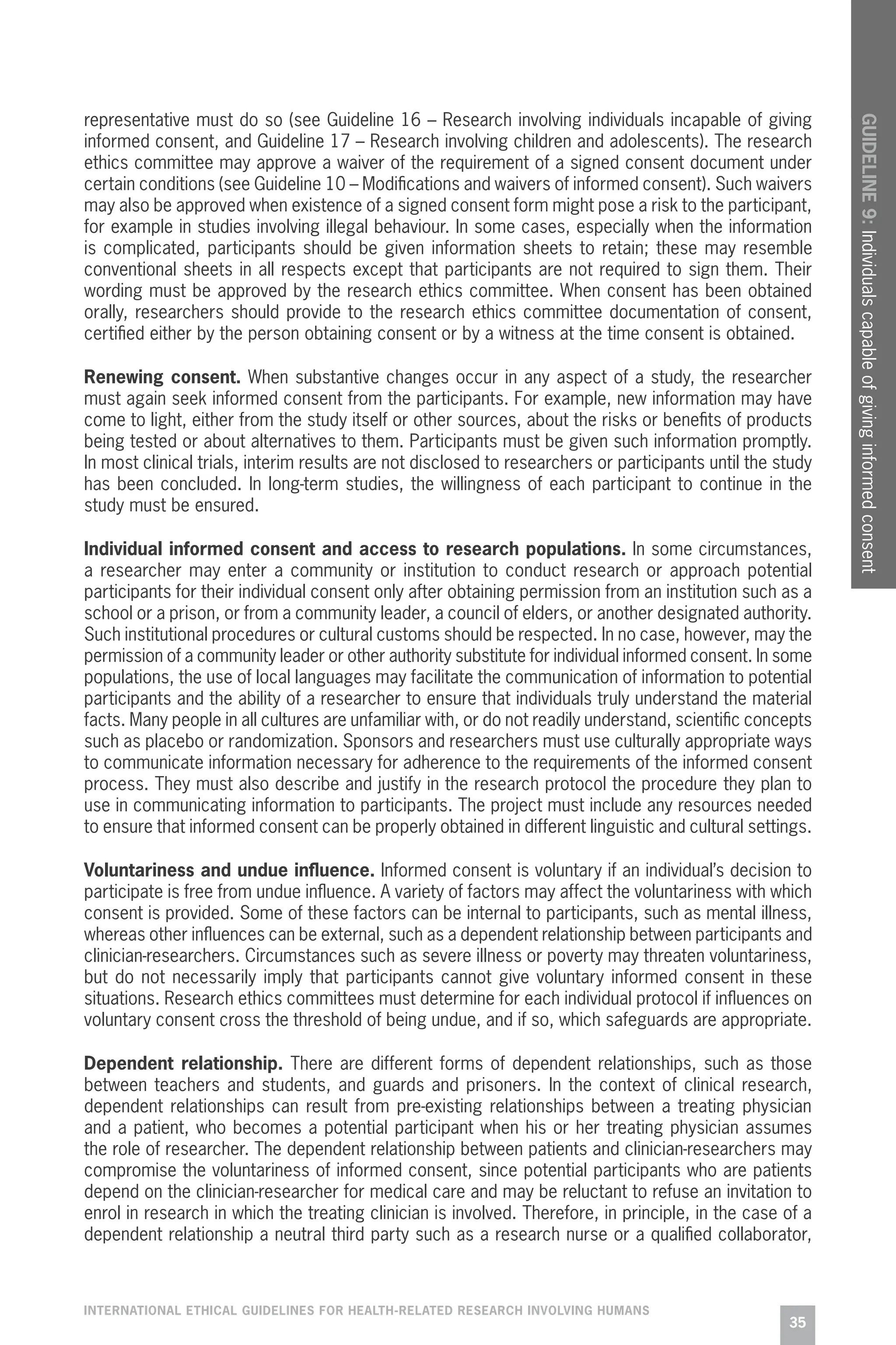 International ethical guidelines for healt related research | PDF
