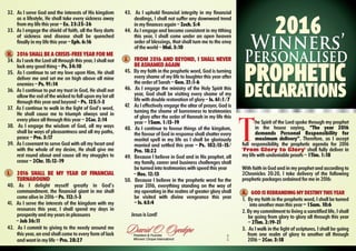 2016 winners prophetic declarations approved | PPT
