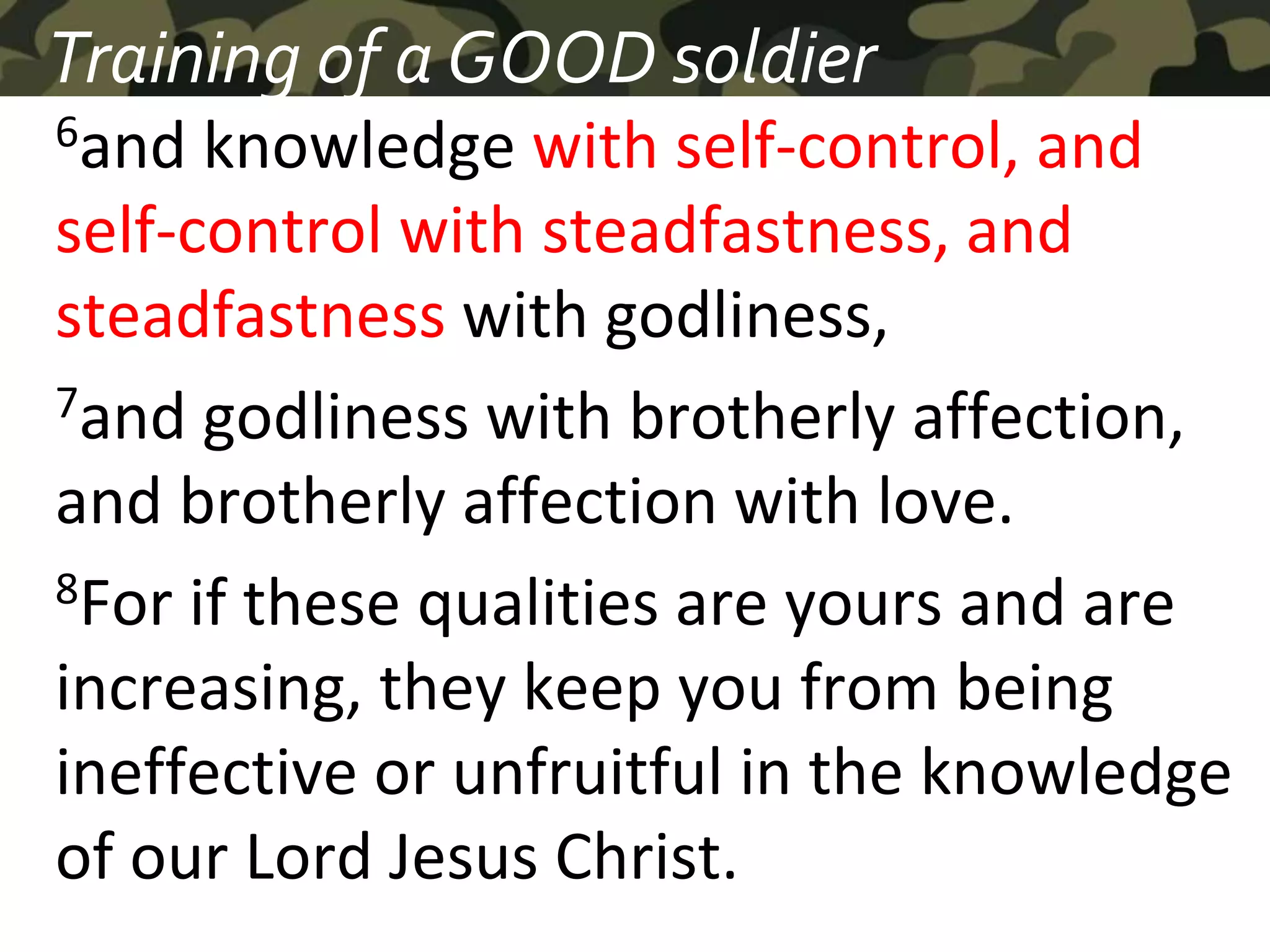 Every member a good soldier of Jesus Christ | PPTX