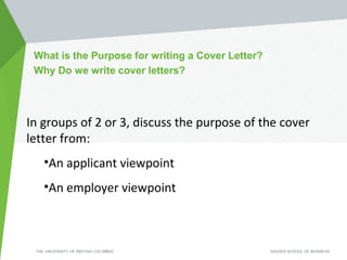 BCC Competitive Cover Letters | PPT